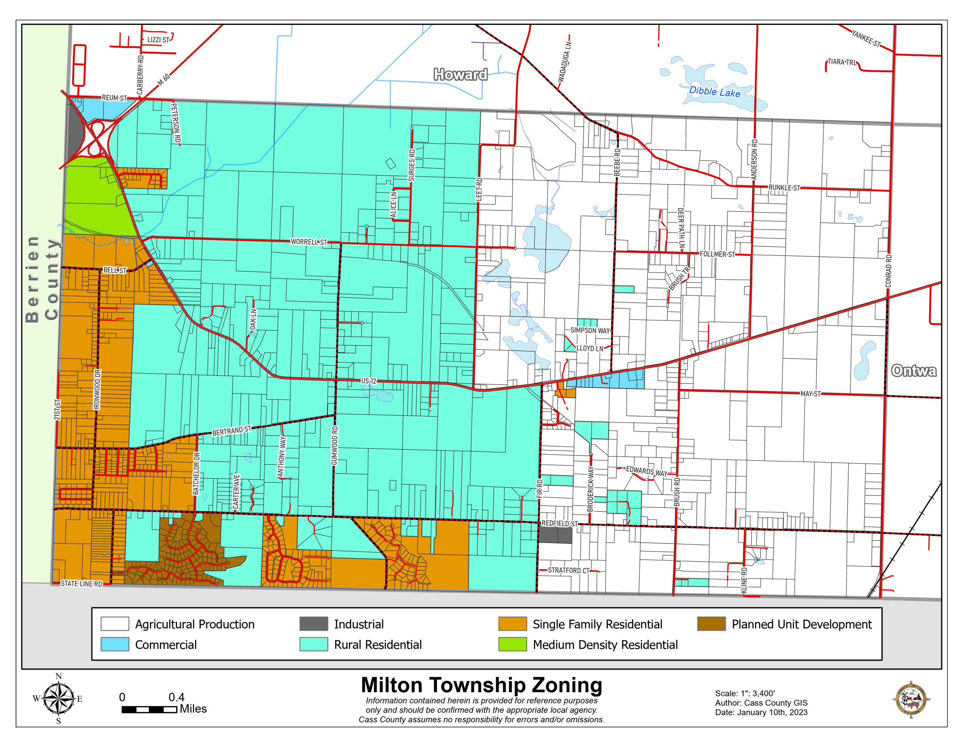 Maps – Milton Township, Cass County, MI